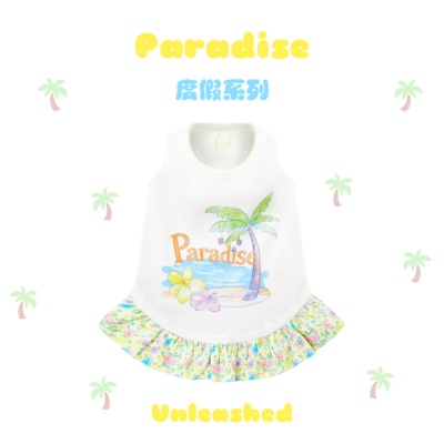 UNLEASHED春夏薄款狗狗衣服度假连衣裙透气柔软小型犬宠物衣服