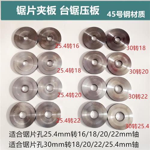 推台锯配件锯片夹板压板切割片夹饼木工机械配件推台锯配件主轴夹