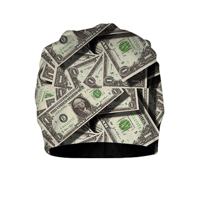 美元美金纸币金钱符号保暖包头帽
