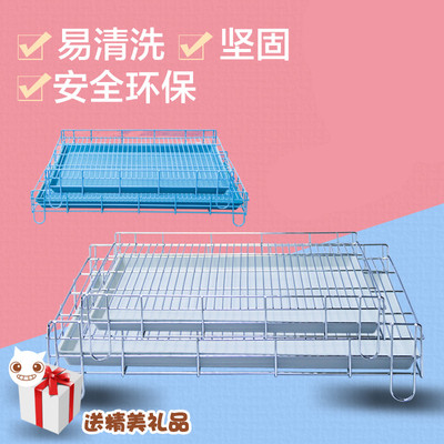 正品乐佳加粗狗厕所宠物大小号电镀厕所非不锈钢金属尿便盆带托盘