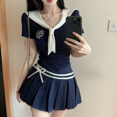 纯欲风甜辣妹JK制服套装女工作服