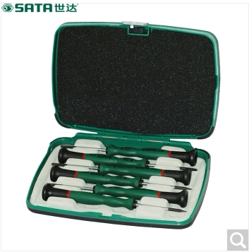 世达6件一字十字花形微型螺丝批套装精密螺丝刀09311 09312 09313