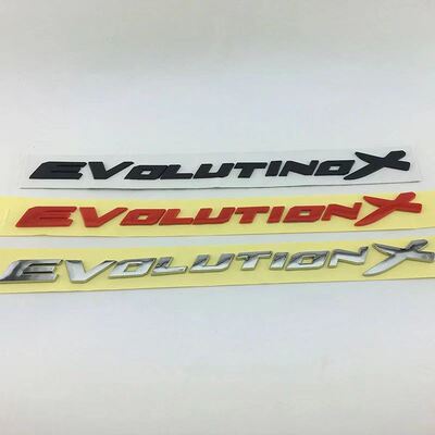 三菱翼神蓝瑟帕杰罗改装EVOLUTIONX车标机头盖前标后尾字母贴标志