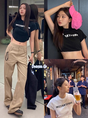 短袖T恤字母朴彩英Jennie款同款