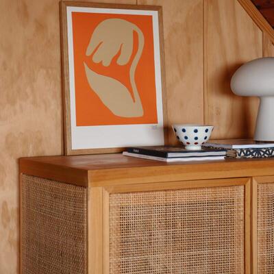 北欧poster club简约手绘风抽象海报客厅卧室组合装饰画画芯定制