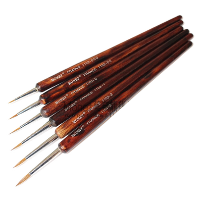 莫奈木纹短杆水粉勾边描线画笔