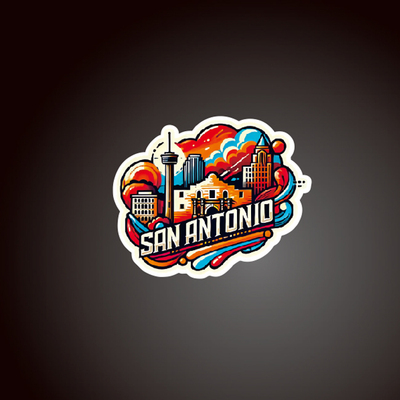 圣安东尼奥（德克萨斯州）冰箱贴或笔记本电脑贴纸8372
