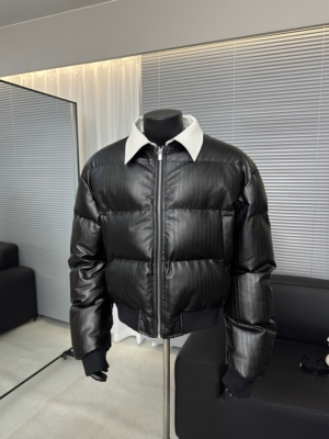 【及时雨东】26FW 限量款拼接可拆卸皮领 保暖棉服外套男款