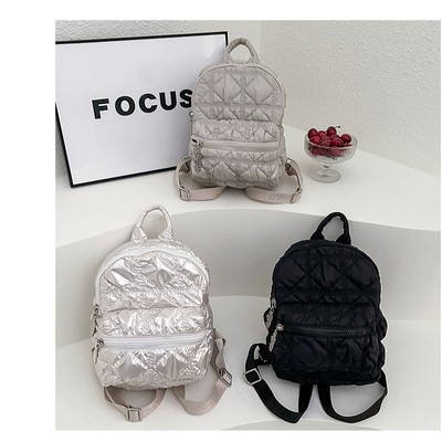 车缝线竖款方形日韩黑色双根休闲