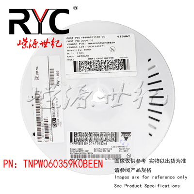 TNPW060359K0BEEN VISHAY 原装 薄膜电阻器SMD 59Kohms .1% 25ppm
