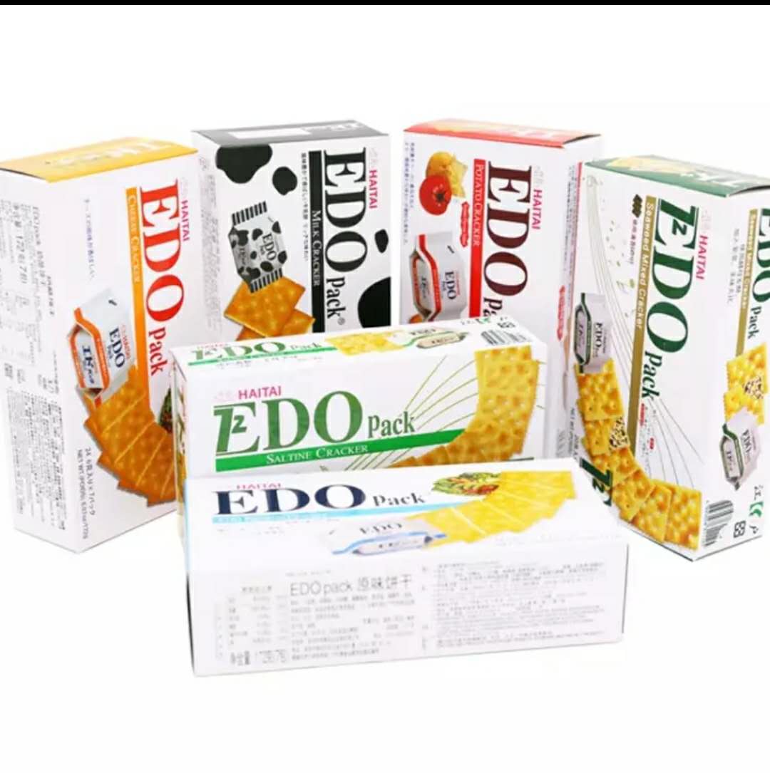 EDO pack苏打饼奶盐味/原味/番茄味/芝士味/牛奶味141g*2盒_虎窝淘