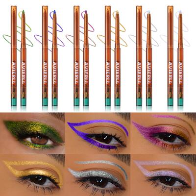 跨境变色龙eyeliner gel pencil，金属闪亮，持久防水外贸英文款
