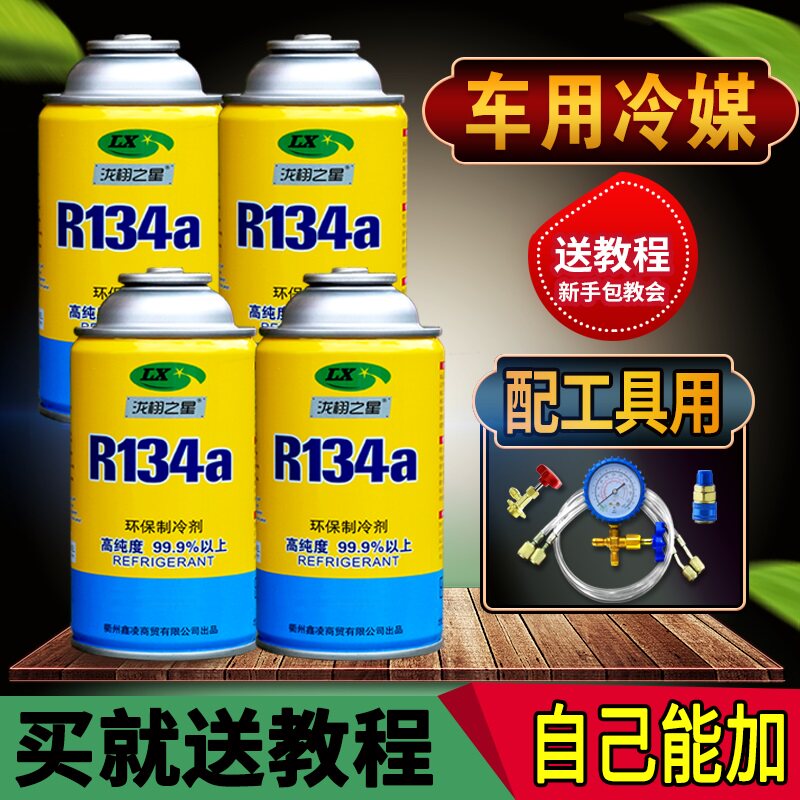 雪种R134a转冷剂制冷剂氟利昂补充液冷气空调冷媒R134a雪柜货车