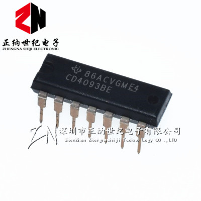 CD4093 CD4093BE DIP-14直插 与非触发器 全新正品
