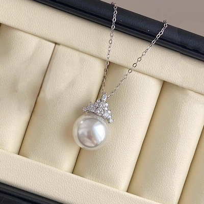 14-15mm白色冰雪珍珠女王款施家贝珠吊坠DZB209