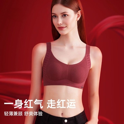 大胸显小提拉聚拢无钢圈文胸