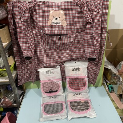 清纯0393棉带袖围裙布围裙厨房大人男女做饭罩衣围腰可爱