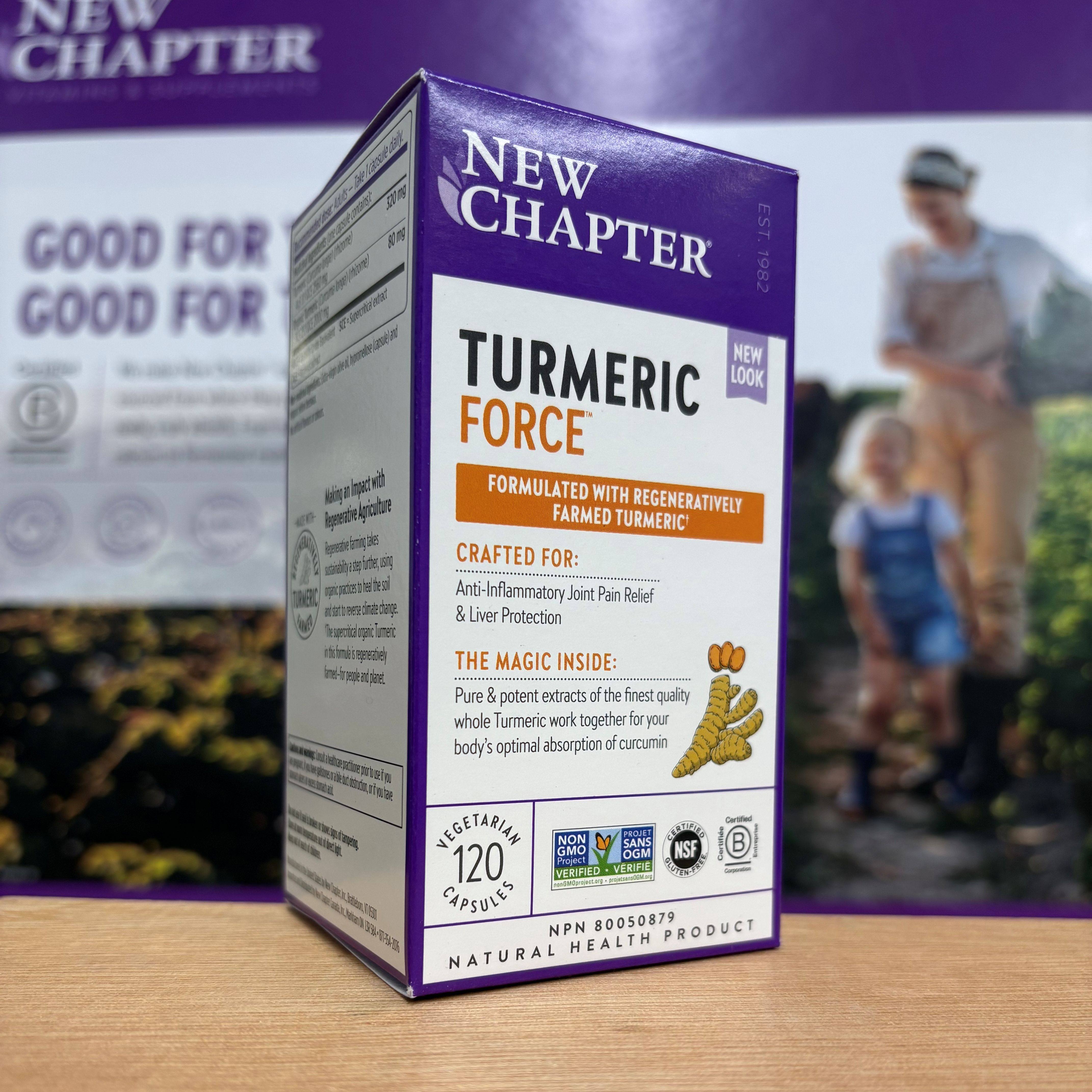 新章姜黄素发酵NEW CHAPTER姜黄力量TurmericForce胶囊120粒