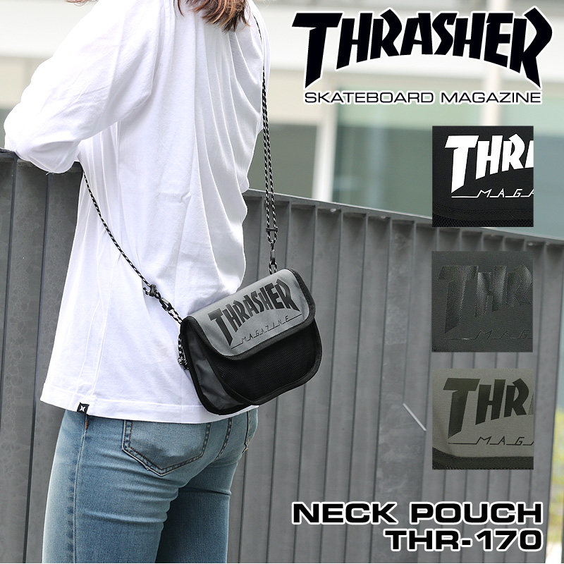 【海神】现货 THRASHER 潮流街头 防水火焰腰包运动背包挎包