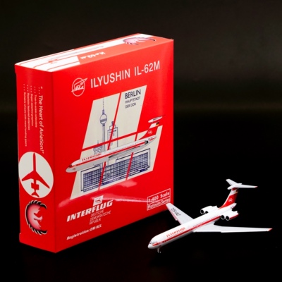 Phoenix东德航空伊尔IL-62M飞机模型1:400高端合金收藏摆件DM-SEL