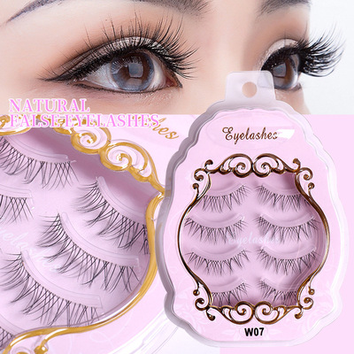 4 pairs sharpened fishing line transparent false eyelashes