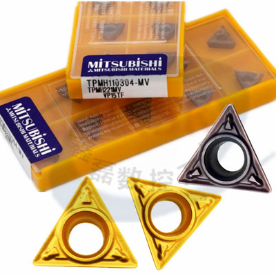 进口三菱数控刀片三角镗孔刀粒TPMH110304/08-090204MV不锈钢钢件