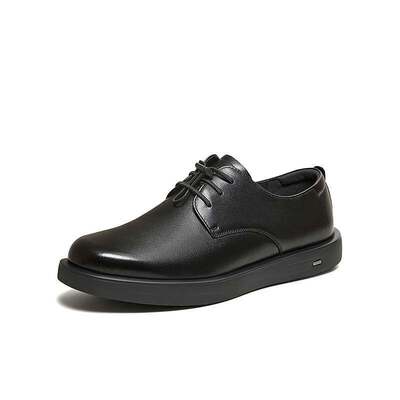 百思图2026春季新款商场同款简约商务男休闲皮鞋WDQ01AM6