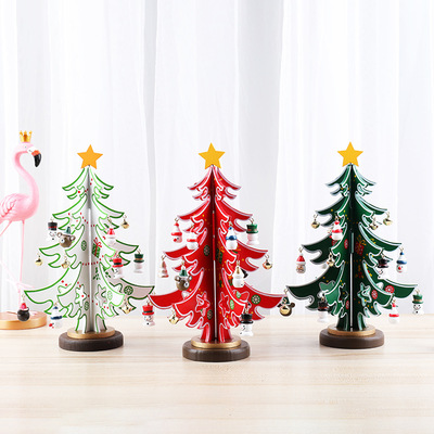 Wooden Christmas Tree Small Christmas Tree Ornamen木质圣诞树