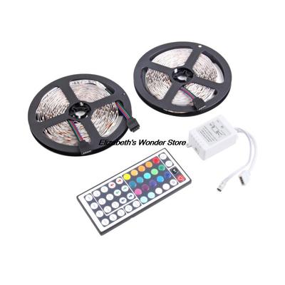 New 10M 600LEDS 3528 SMD RGB 2X 5M LED light strip + 44 Key