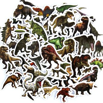 10/50/100pcs Funny Dinosaur Stickers Cartoon Decals Toy Stat