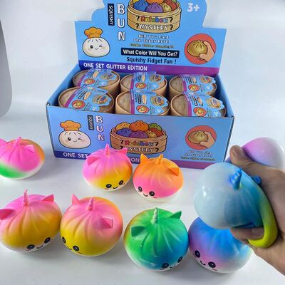 Colorful Unicorn Buns Pinch Music Slow Rebound Decompression