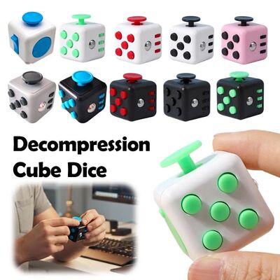 Square Infinity Dice Fidget Toy with Tactile Buttons Multifu
