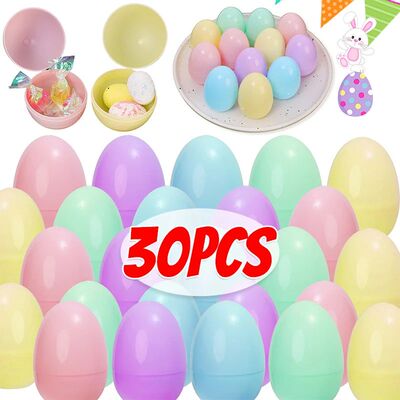 Fillable Easter Eggs Color Plastic Opening Eggshell Home Par