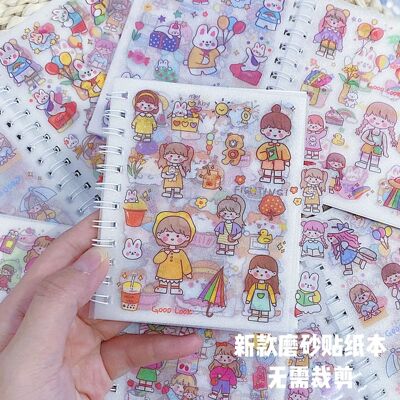 Frosted Handbook Stickers Cartoon DIY Decorative Material Cu