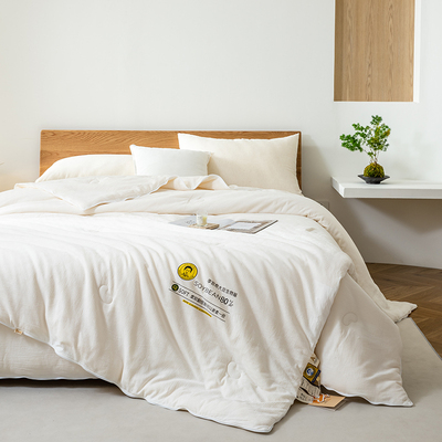 官方推荐A类华夫格80%李官奇大豆纤维被纯棉纱布大豆被全棉被芯