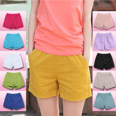 summer beach ladies shorts for women short pants纯棉短裤女夏
