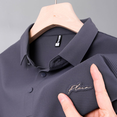 爸爸长袖高端舒适polo衫轻奢