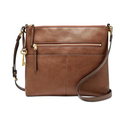 代购Fossil化石女士单肩包多口袋设计前拉链口袋内侧拉链隔层