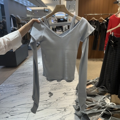 REPERTORY东大门㊣代购女士新品热卖长袖T恤不含内搭假两件