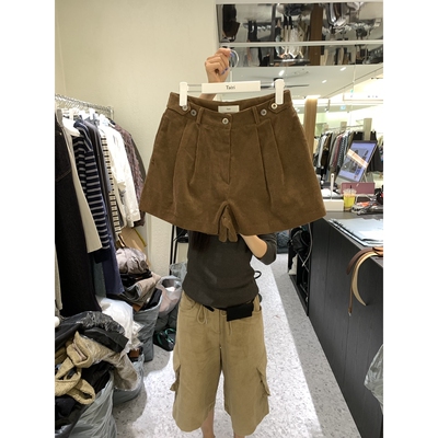taeri ㊣东大门实拍女士26秋季新品热卖短裤灯芯绒
