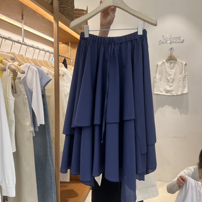 VELVET UNDERGROUND韩国代购㊣女装新品休闲人气半身裙中短裙