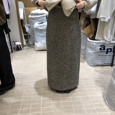 LOFN东大门㊣代购女士新款真品25秋冬推荐半身裙中短裙羊毛