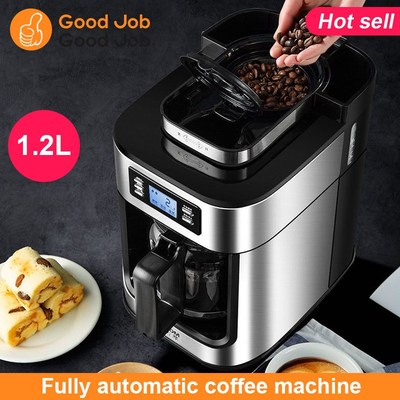 10-Cup Drip Coffee Maker 2 in 1 Grind&Brew Automatic Machine