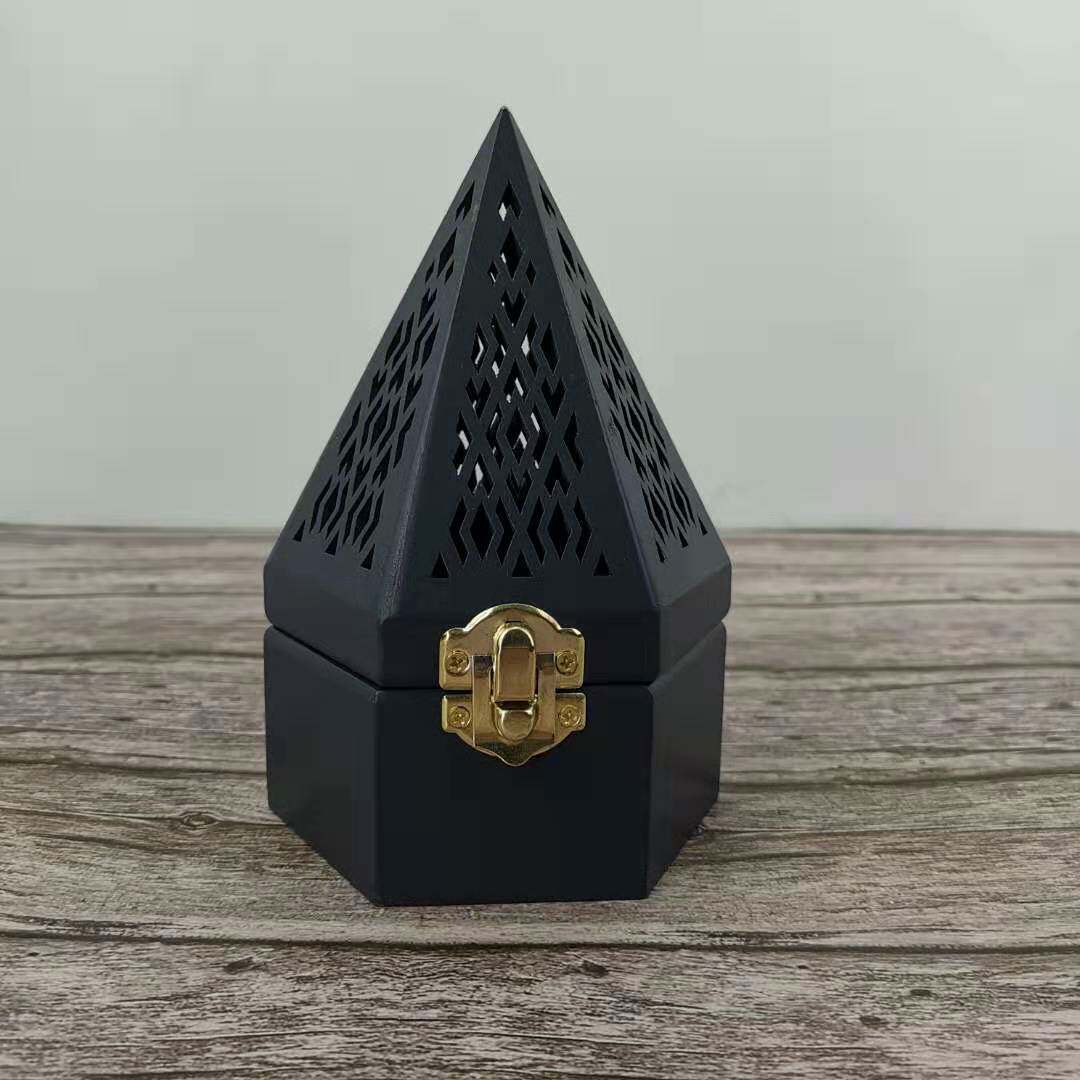 鼠尾草水晶净化消磁熏香木盒容器摆件燃烧器皿专用瑜伽冥想香炉盘