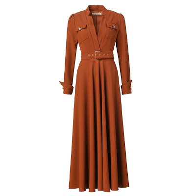 绿慕高级感气质收腰显瘦长裙