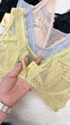 外贸原单夏季空气感前开扣兔耳朵内衣女蜂巢超薄内杯透气