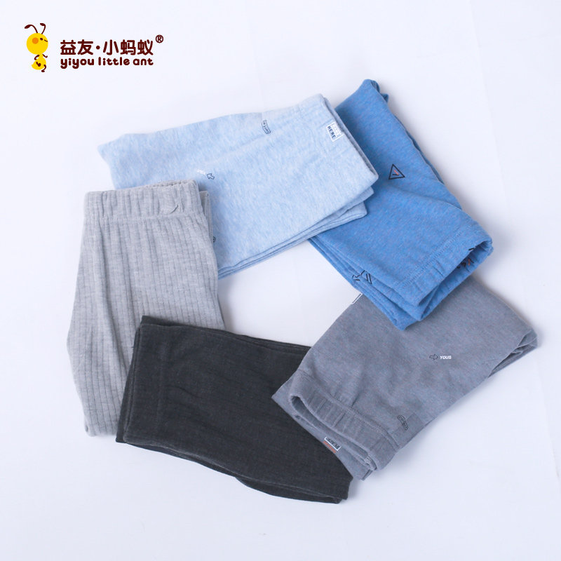 益友小蚂蚁单层舒绒无痕德绒保暖裤儿童打底裤磨毛加厚睡裤秋裤春
