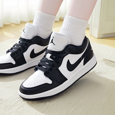 茵特丨耐克AJ1女款Nike官方正品运动鞋26新款熊猫鞋透气休闲板鞋