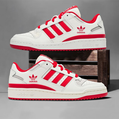 阿迪达斯官方正品休闲鞋三叶草男鞋女鞋红色新年款运动板鞋JQ1533