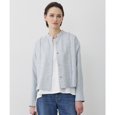 ICB优雅气质适宜感设计轻质粗花呢衬衫式夹克外套女ONWARD